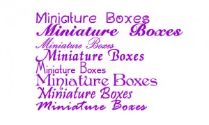 Trying Out Various Fonts – Trilby Works